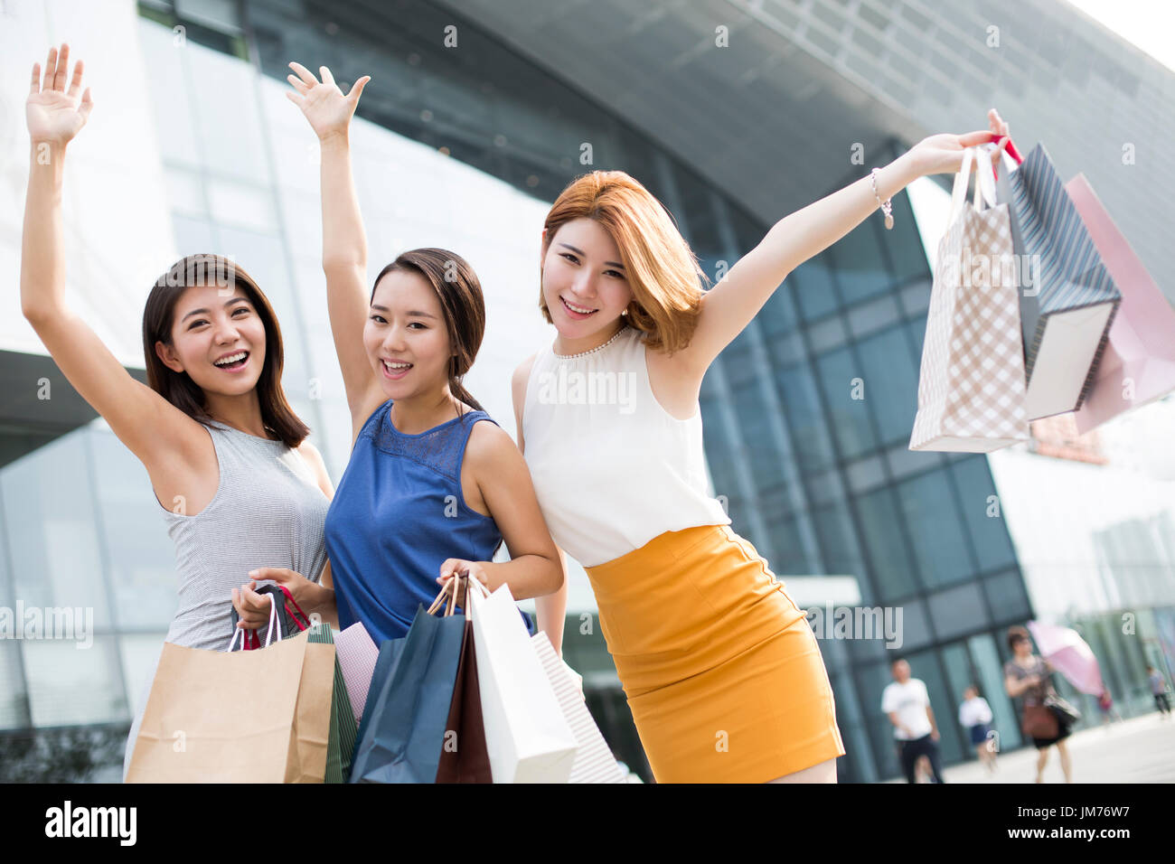 Best female friends shopping Stock Photo - Alamy