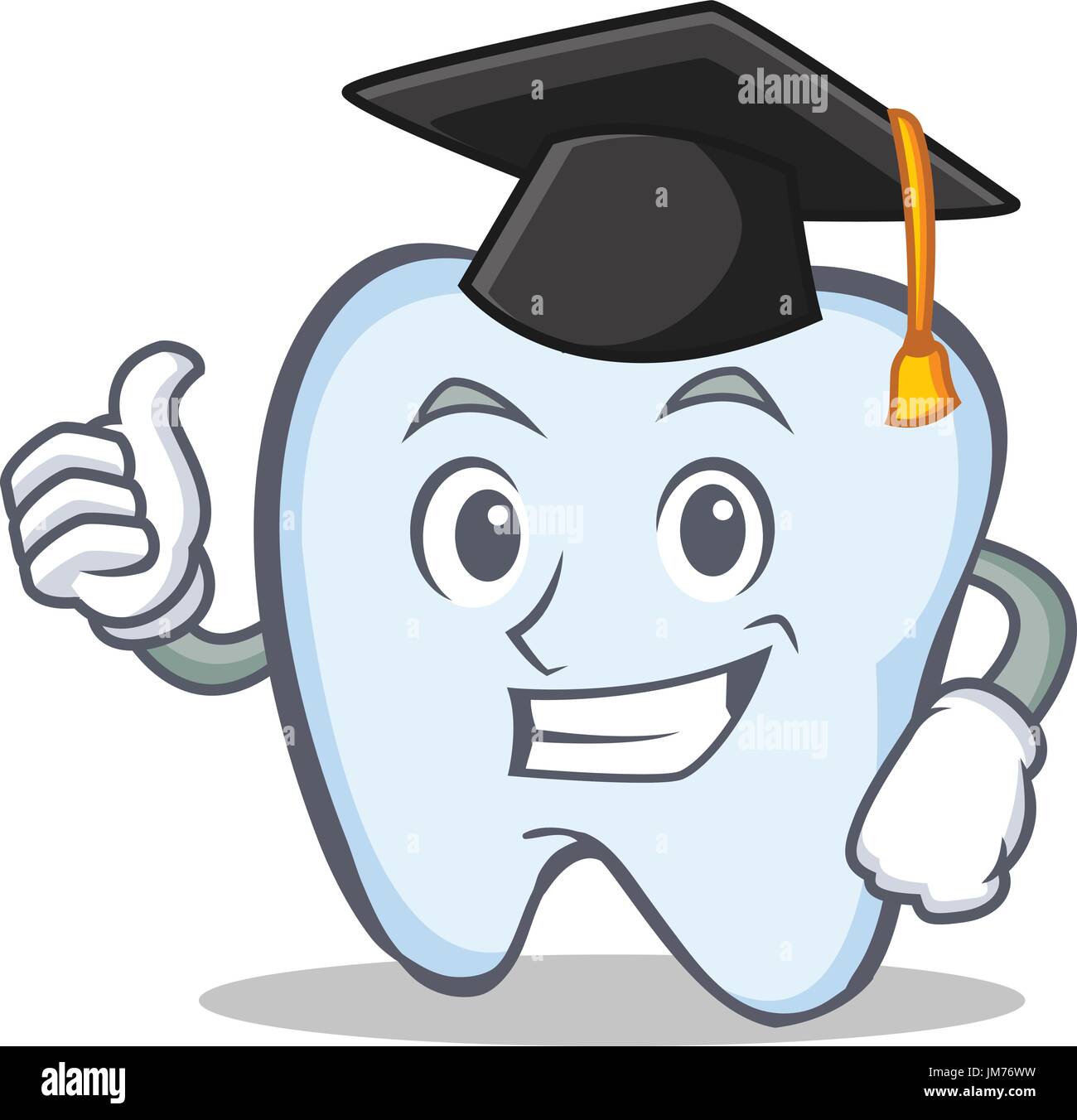 Graduation tooth character cartoon style Stock Vector Image & Art - Alamy
