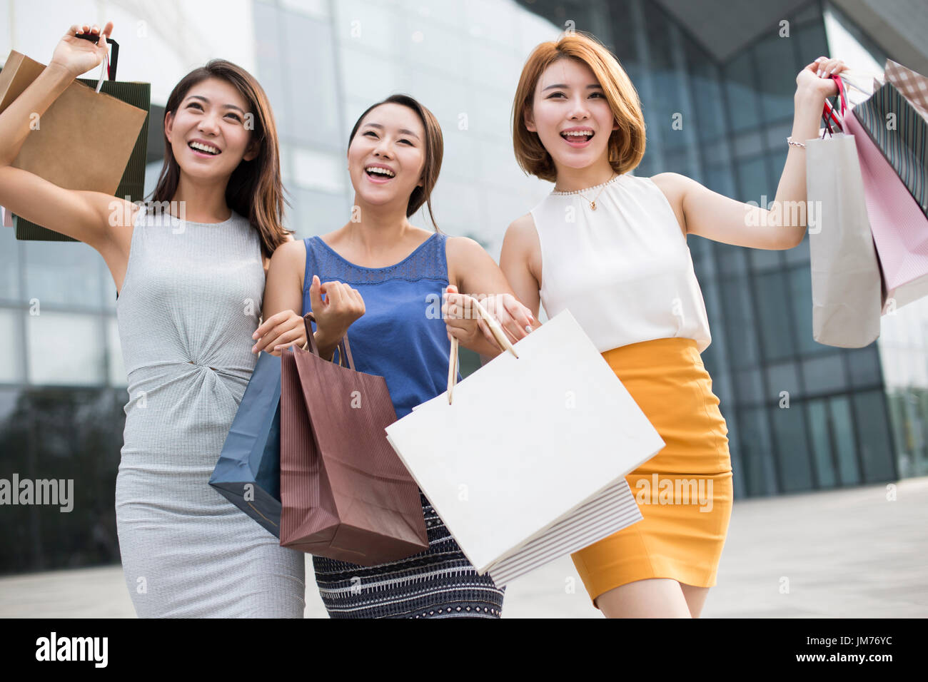 Best female friends shopping Stock Photo - Alamy