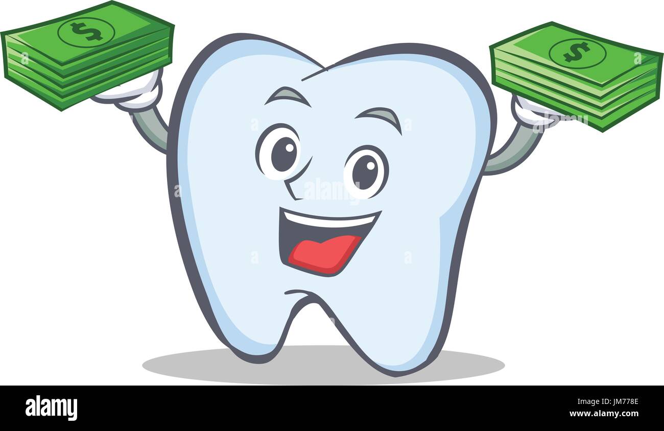tooth character cartoon style with money Stock Vector Image & Art - Alamy