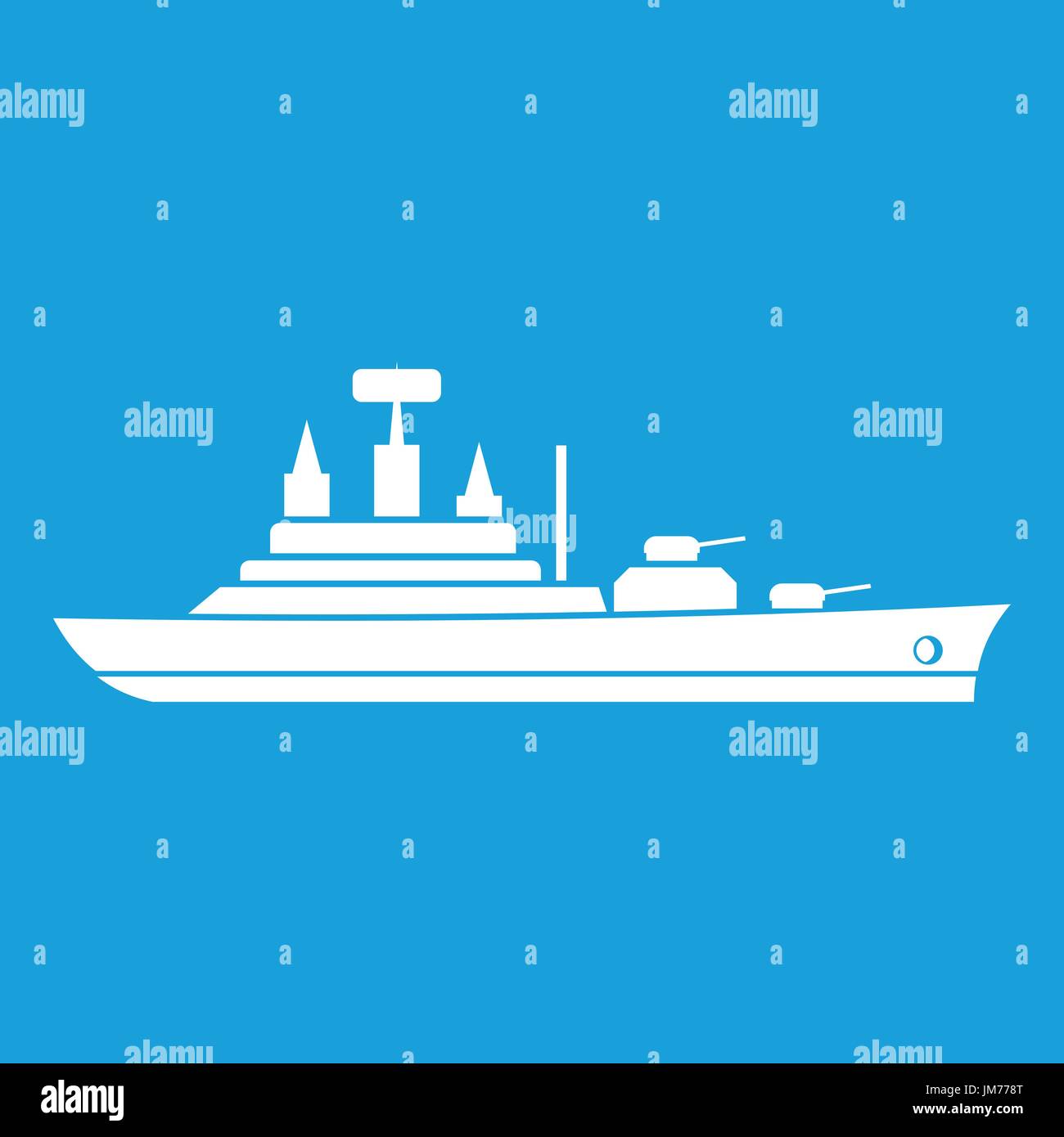 Warship icon white Stock Vector Image & Art - Alamy