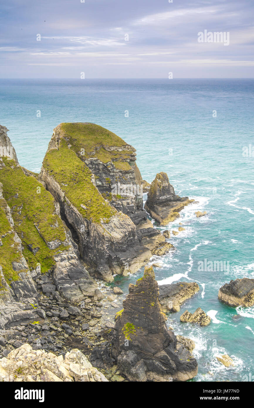 Breathtaking outdoor scenery of coastal landscape scenery with blue sky ...