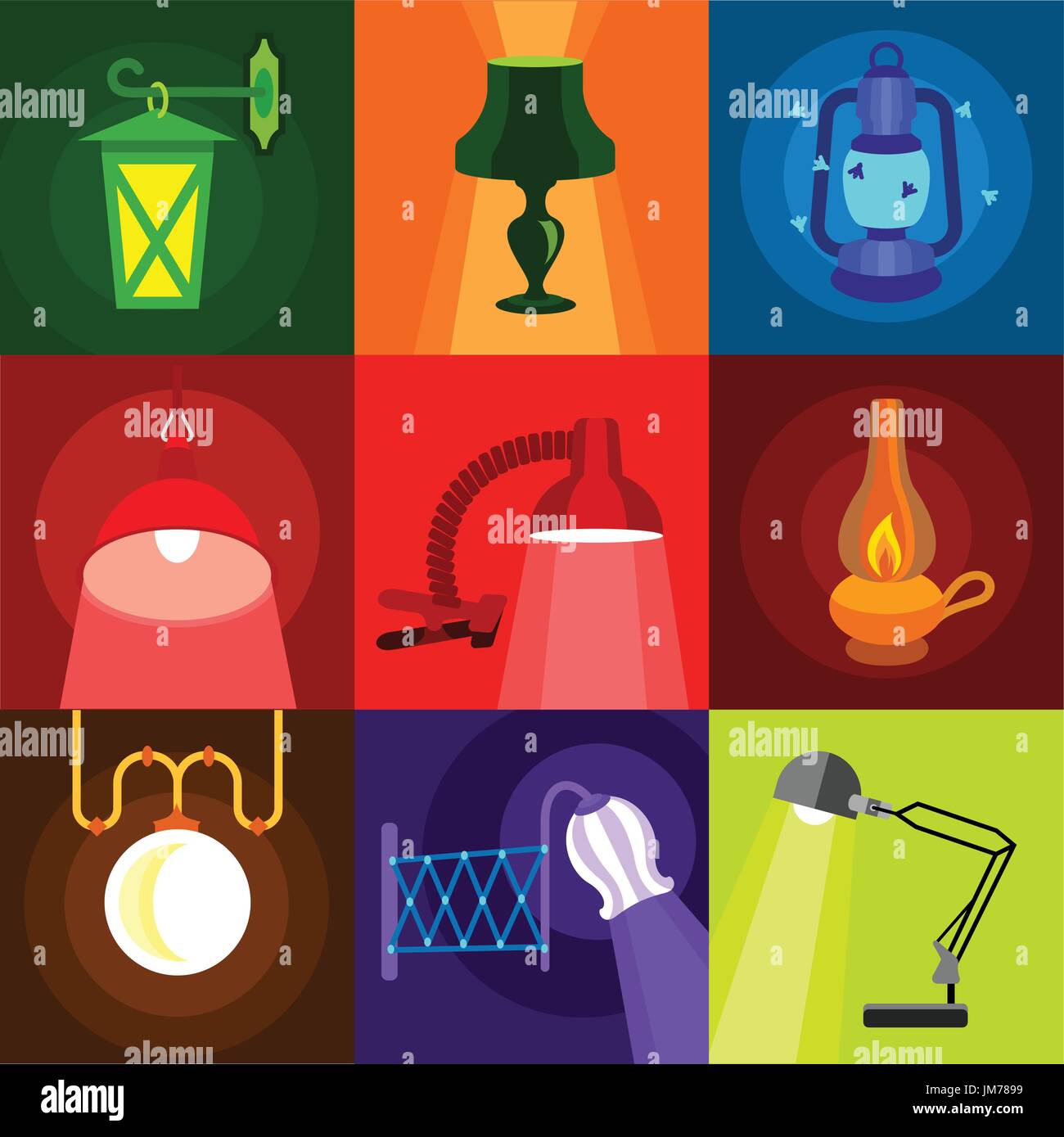 Different types of glass art Stock Vector Images - Alamy