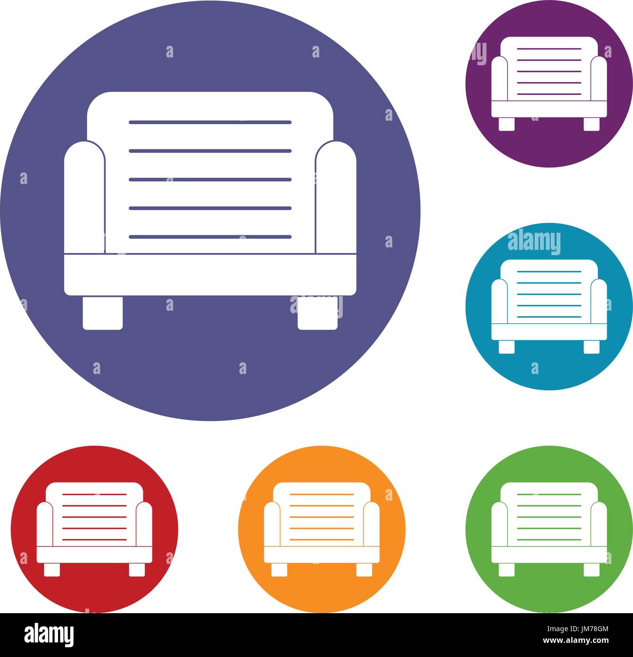 Armchair icons set Stock Vector Image & Art - Alamy