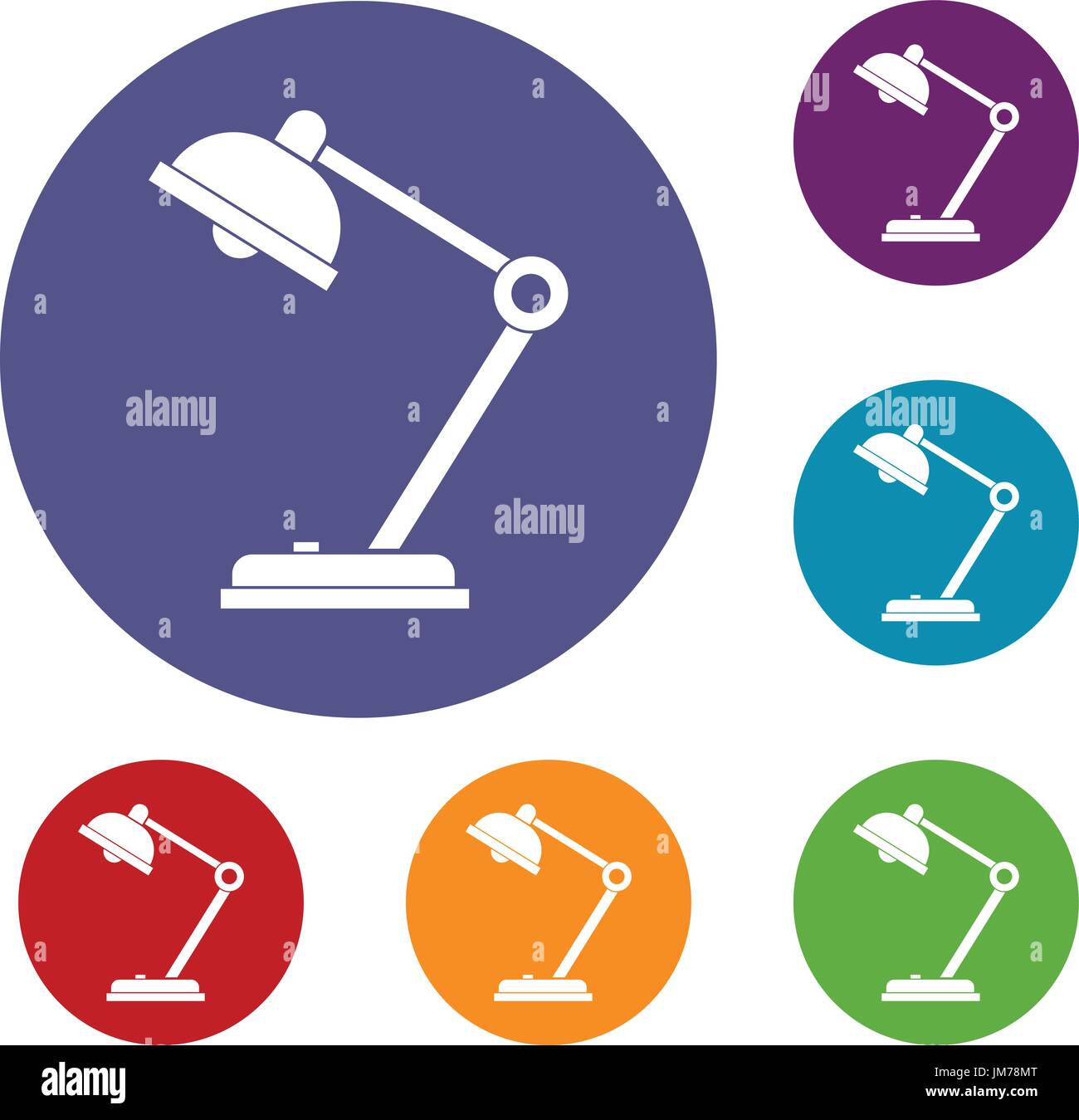 Desk lamp icons set Stock Vector Image & Art - Alamy