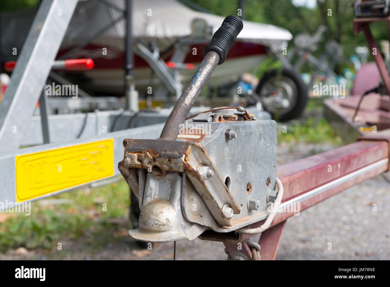A close-up of trailer hook for boats or cars Stock Photo - Alamy