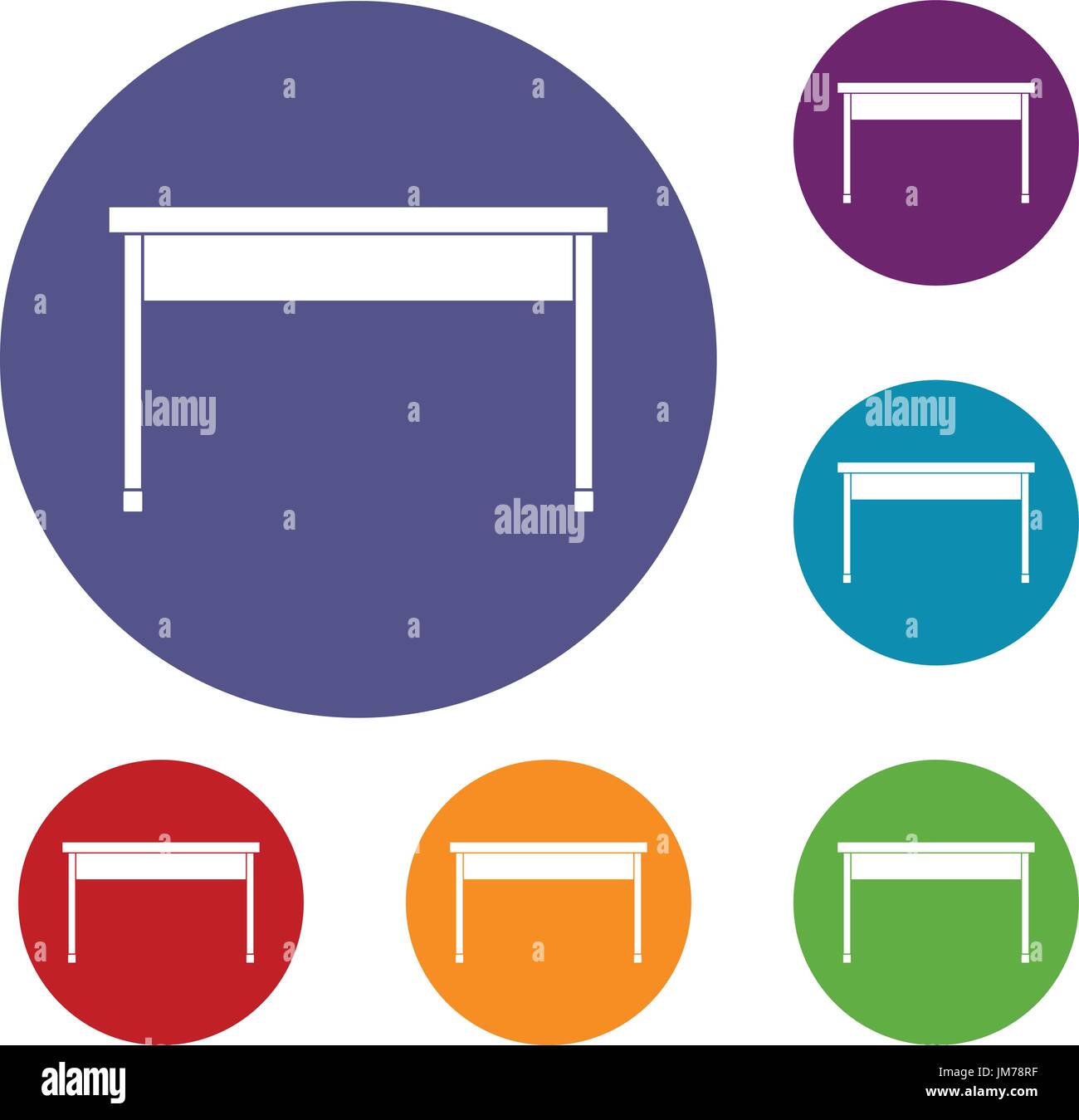 Desk icons set Stock Vector Image & Art - Alamy