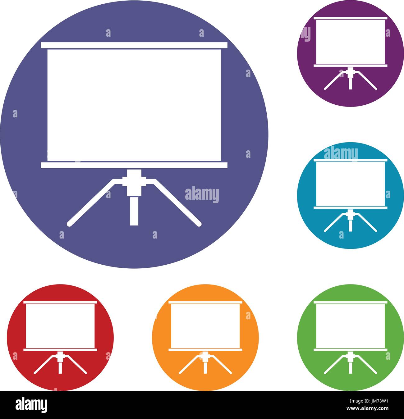 Blank projection screen icons set Stock Vector Image & Art - Alamy
