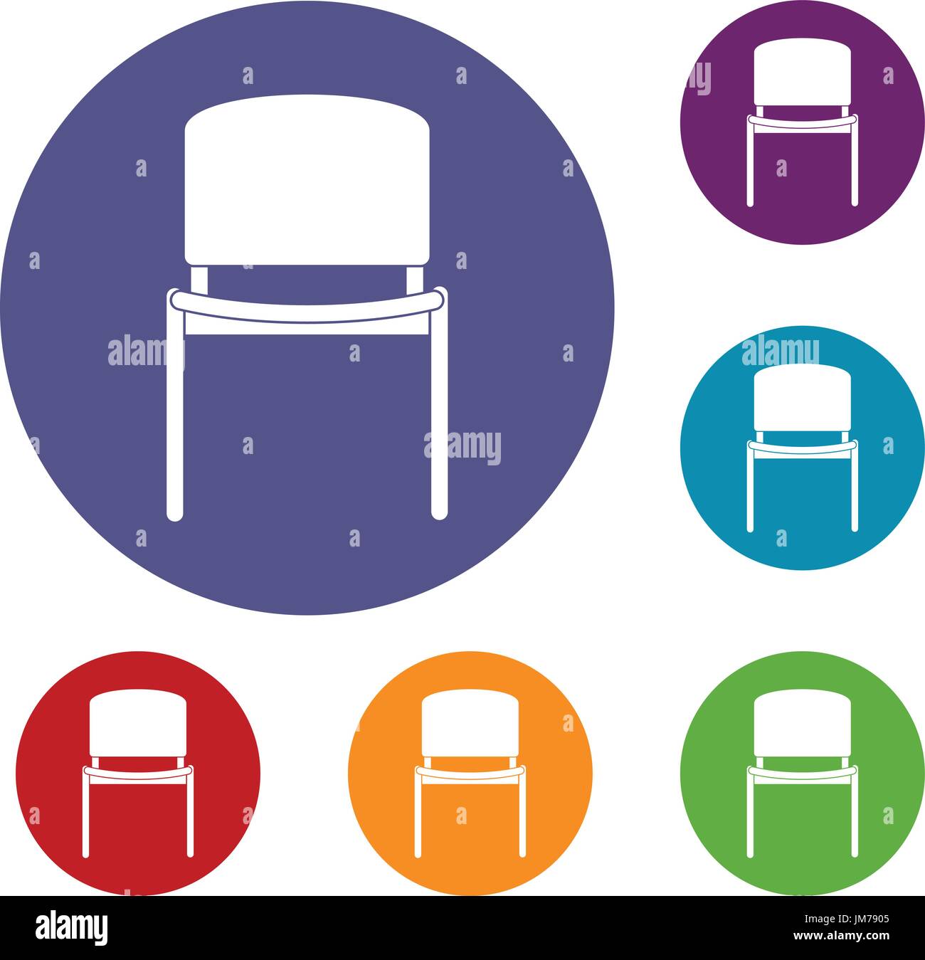Black office chair icons set Stock Vector Image & Art - Alamy