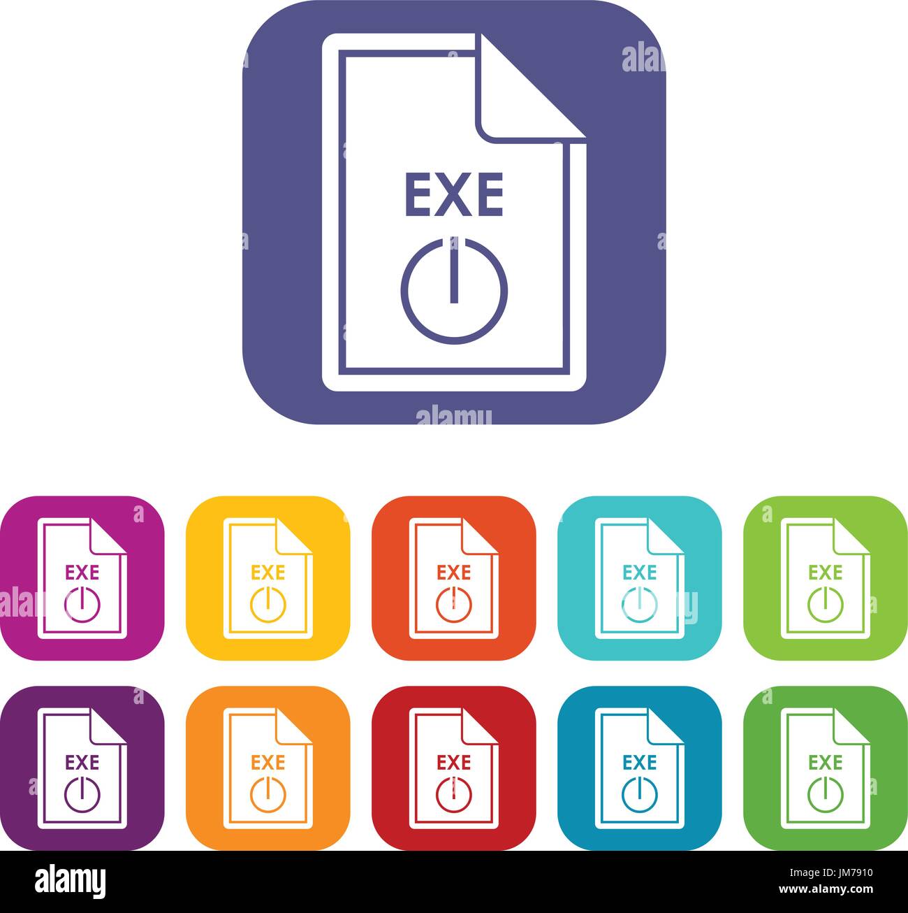 File EXE icons set Stock Vector Image & Art - Alamy