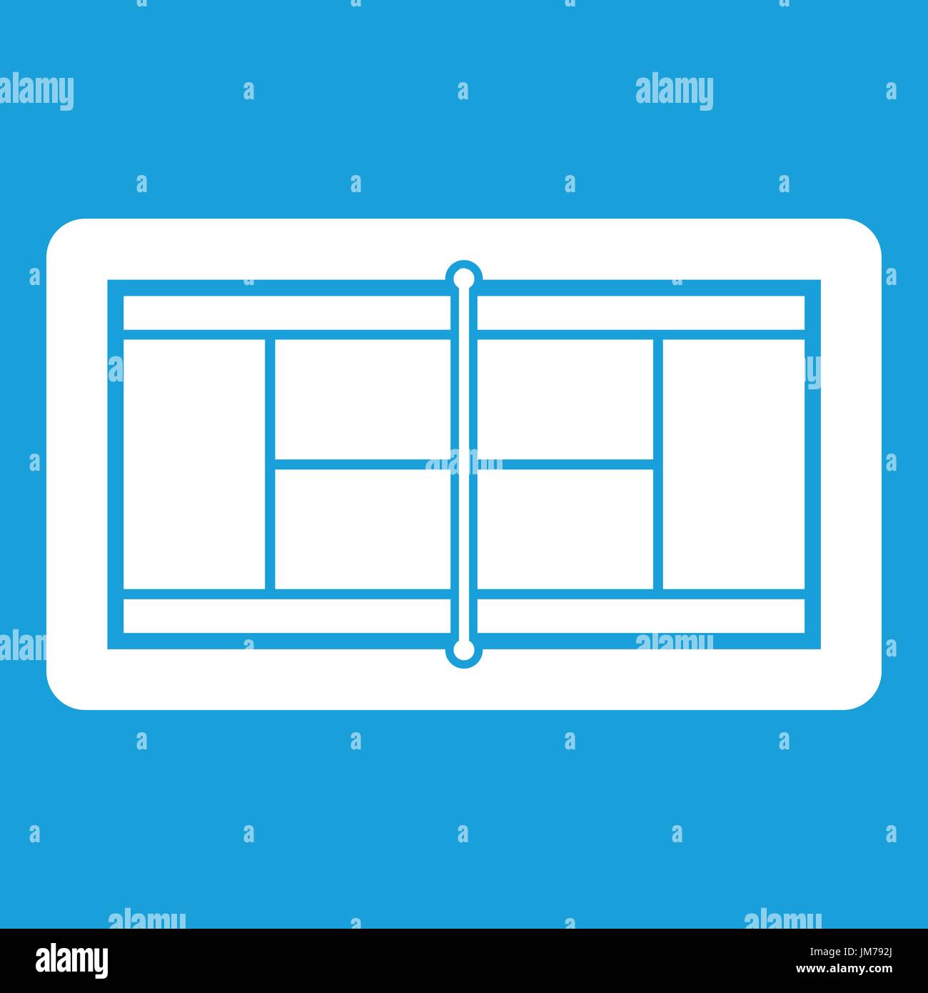 Tennis court icon white Stock Vector Image & Art - Alamy