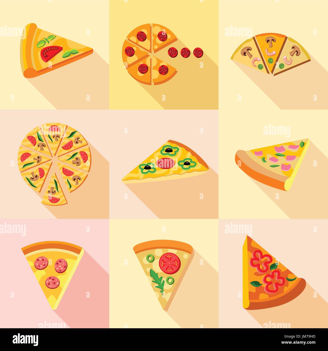 Chicken tomato bacon pizza Stock Vector Images - Alamy