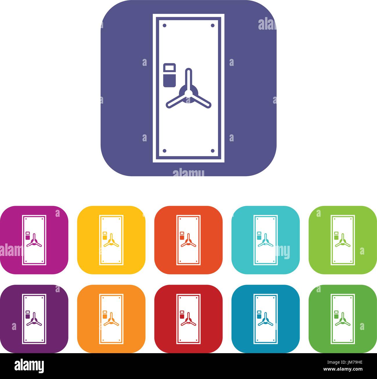 Safe door icons set Stock Vector Image & Art - Alamy