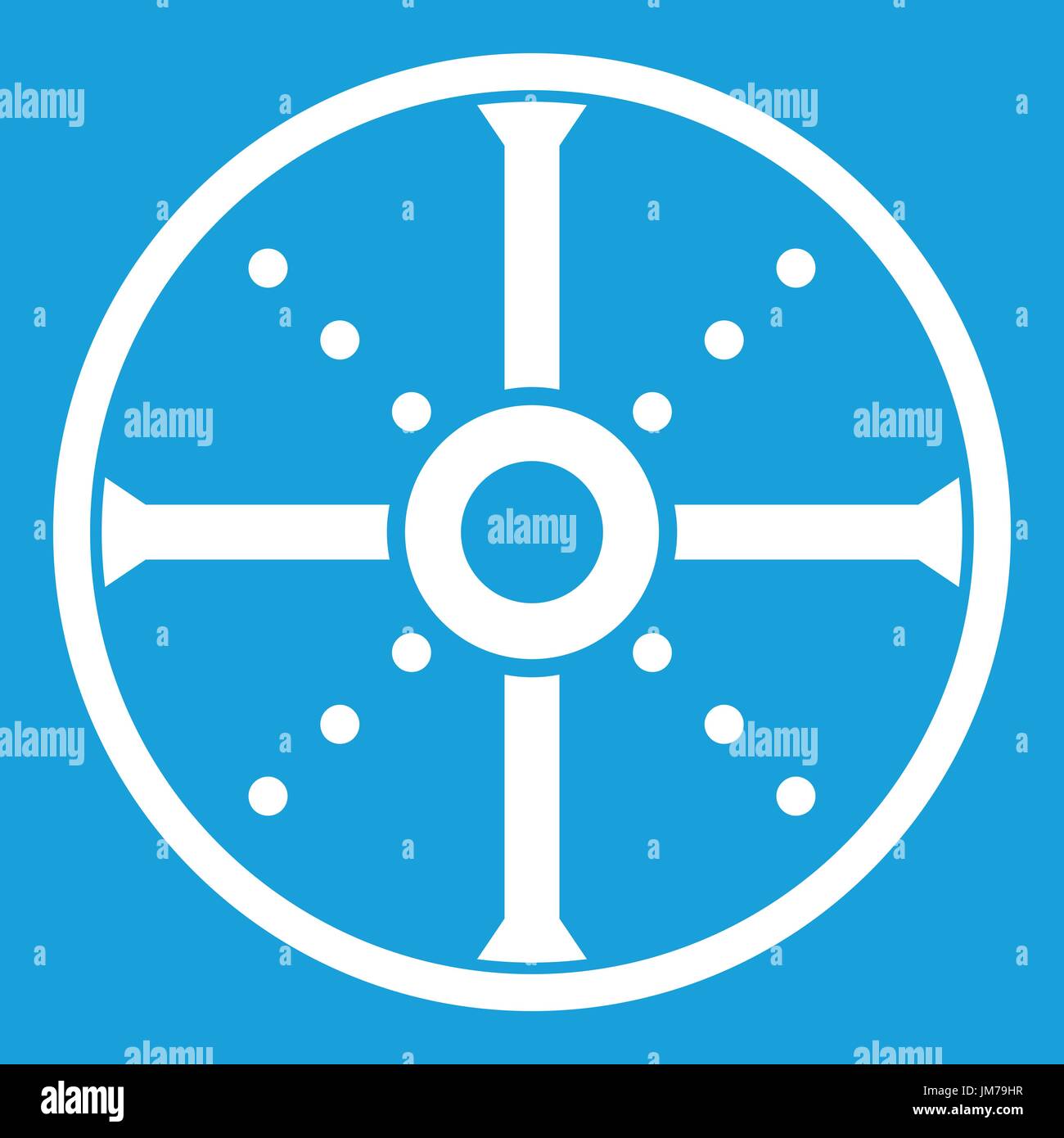 Round shield icon white Stock Vector Image & Art - Alamy