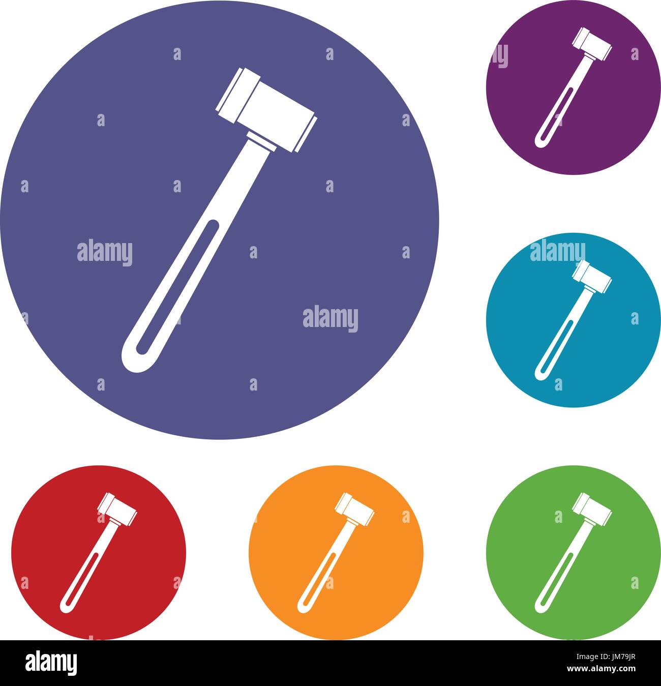Medical hammer icons set Stock Vector Image & Art - Alamy