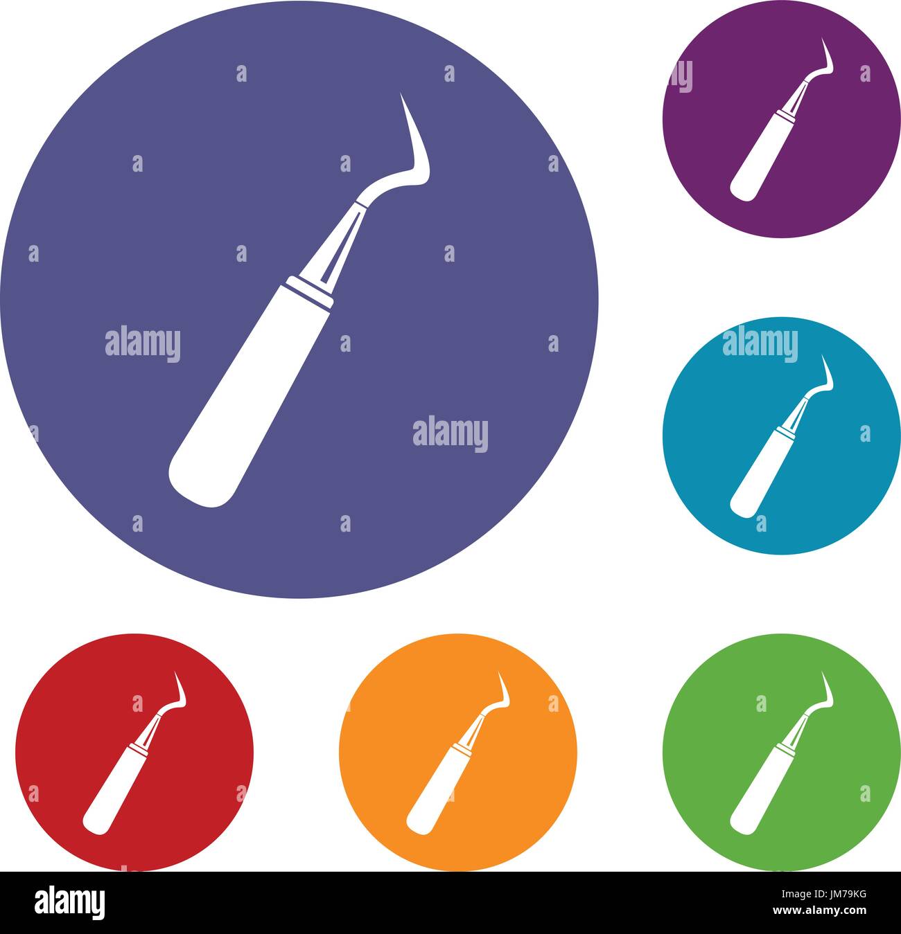 Dental probe icons set Stock Vector Image & Art - Alamy