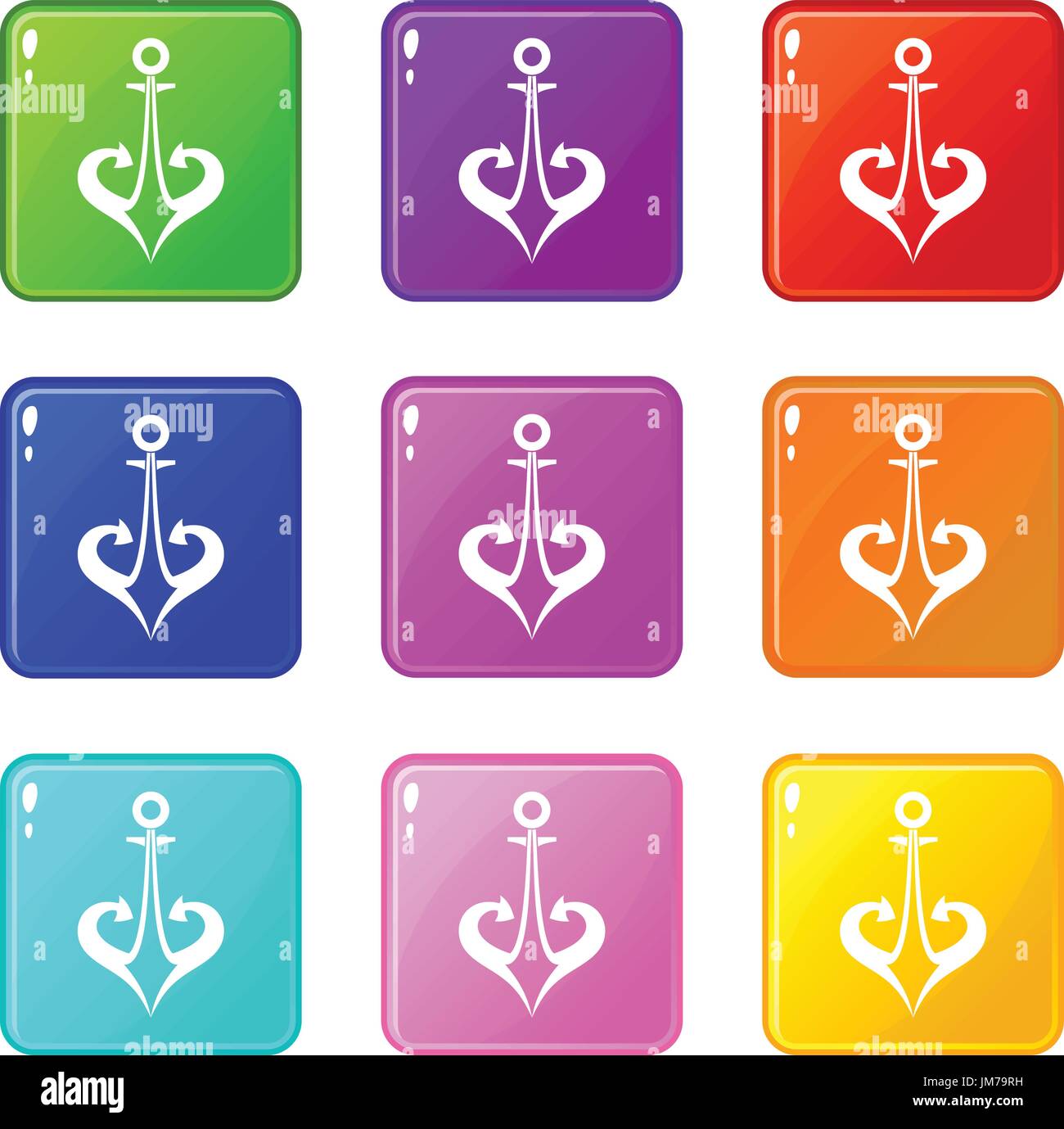 Anchor set 9 Stock Vector Image & Art - Alamy