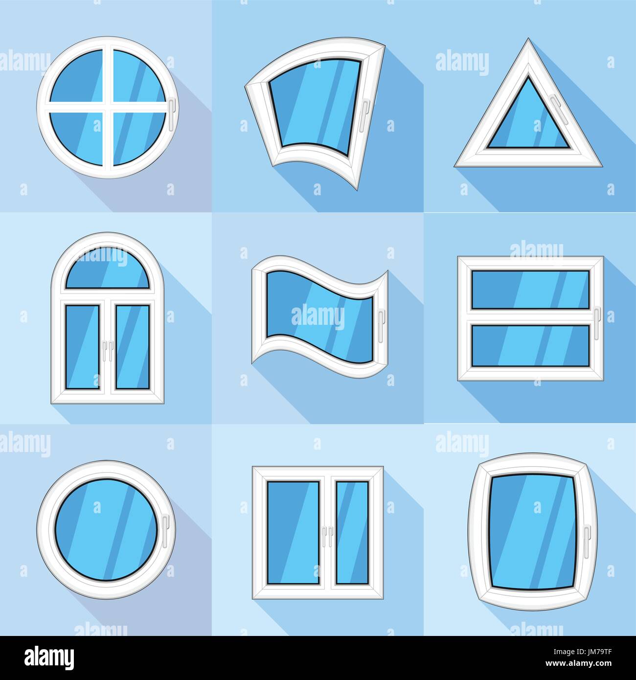 Windows icons set, flat style Stock Vector Image & Art - Alamy