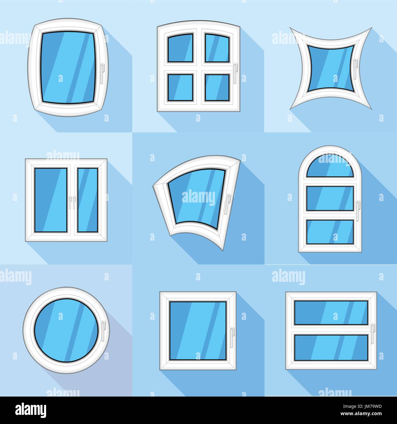 Double casement window Stock Vector Images - Alamy