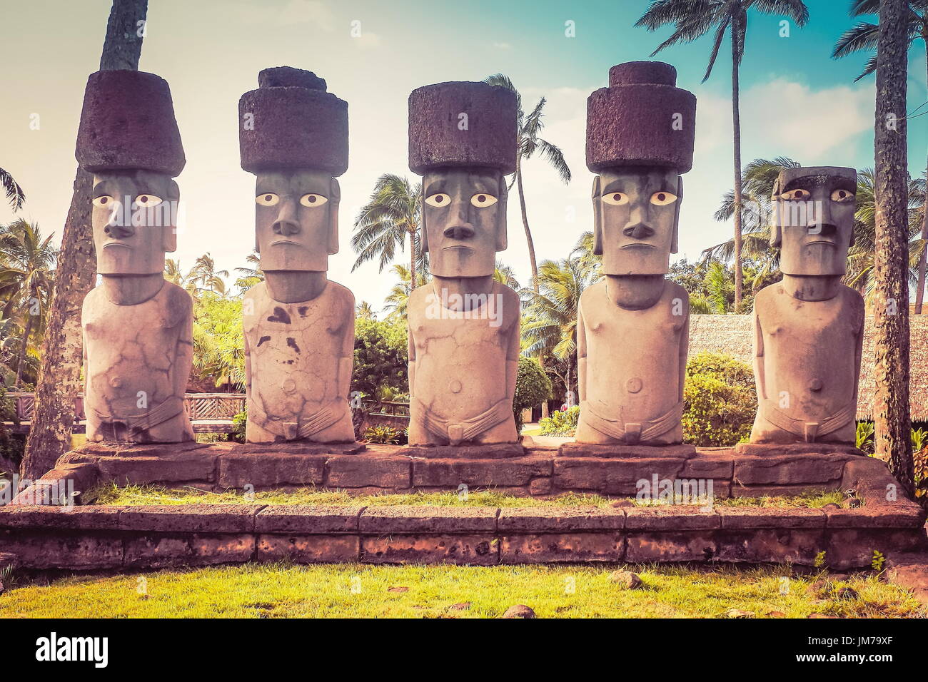 Honolulu, Hawaii - May 27, 2016: Rapa Nui, or Easter Island Moai on ...
