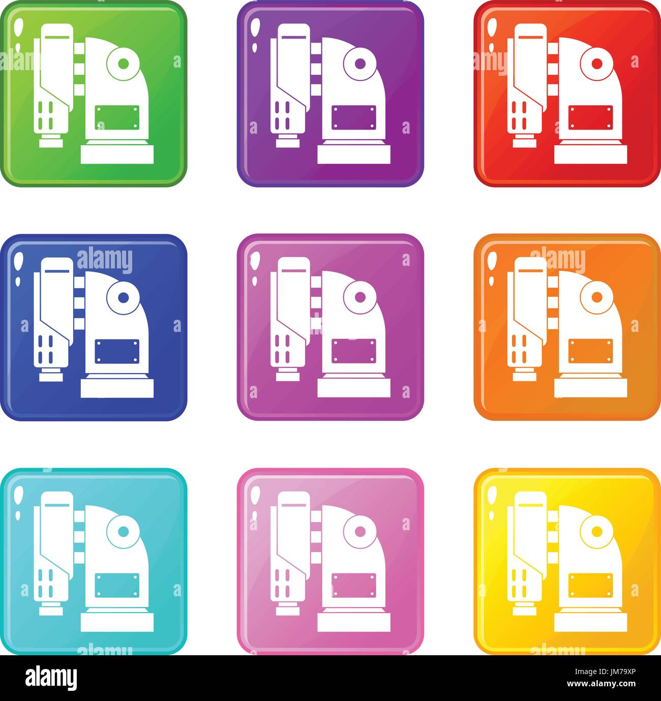 Pneumatic hammer machine set 9 Stock Vector Image & Art - Alamy
