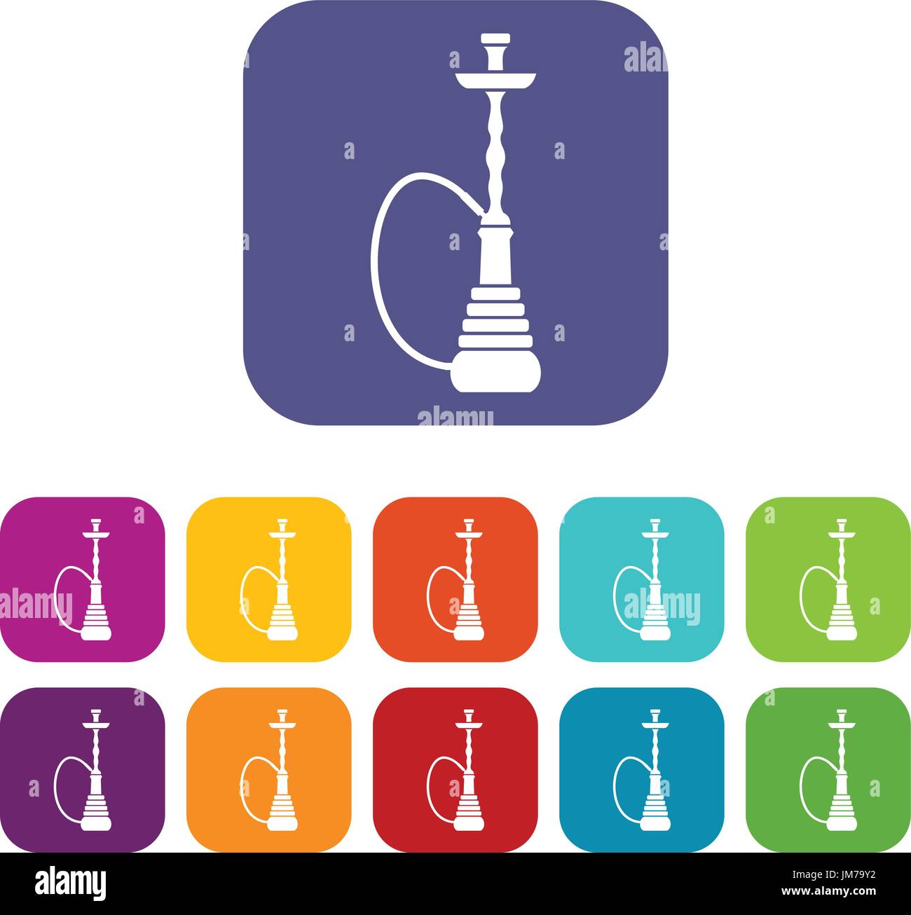 Hookah icons set Stock Vector Image & Art - Alamy