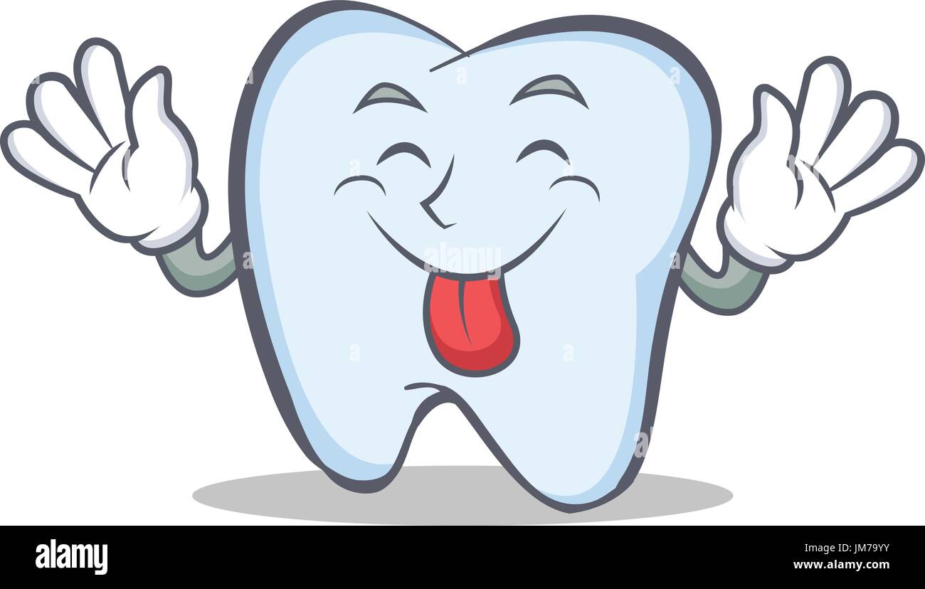 Tongue out tooth character cartoon style Stock Vector Image & Art - Alamy