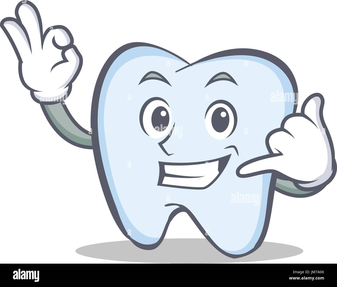 tooth character cartoon style call me Stock Vector Image & Art - Alamy