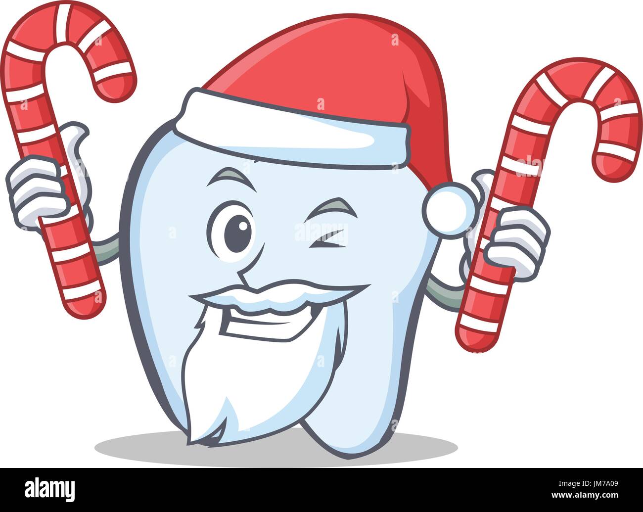 Santa tooth character cartoon style with candy Stock Vector Image & Art ...