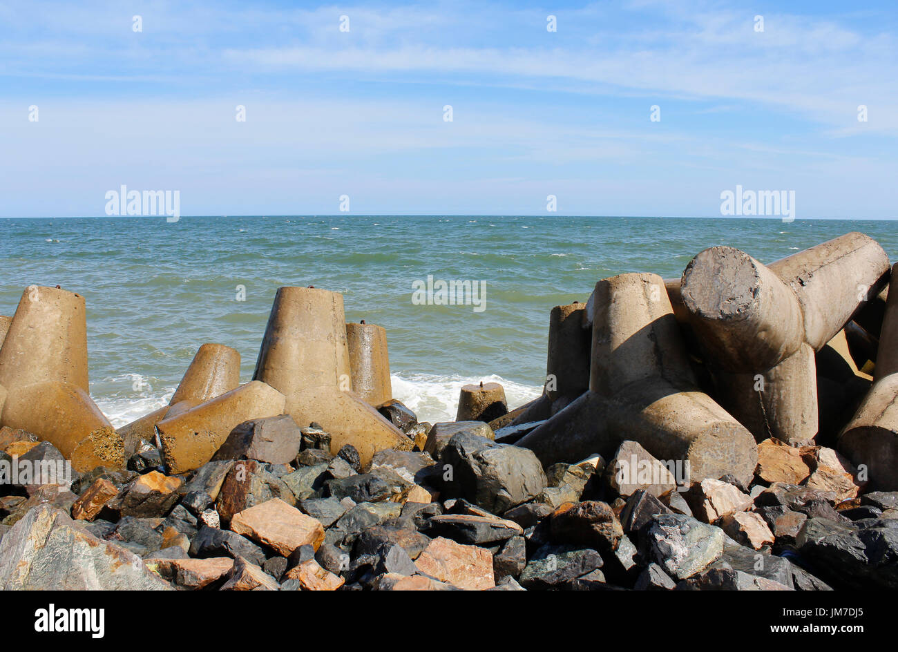 Bai Da Ong Dia Beach with the big rocks, Mui Ne, Vietnam Stock Photo ...