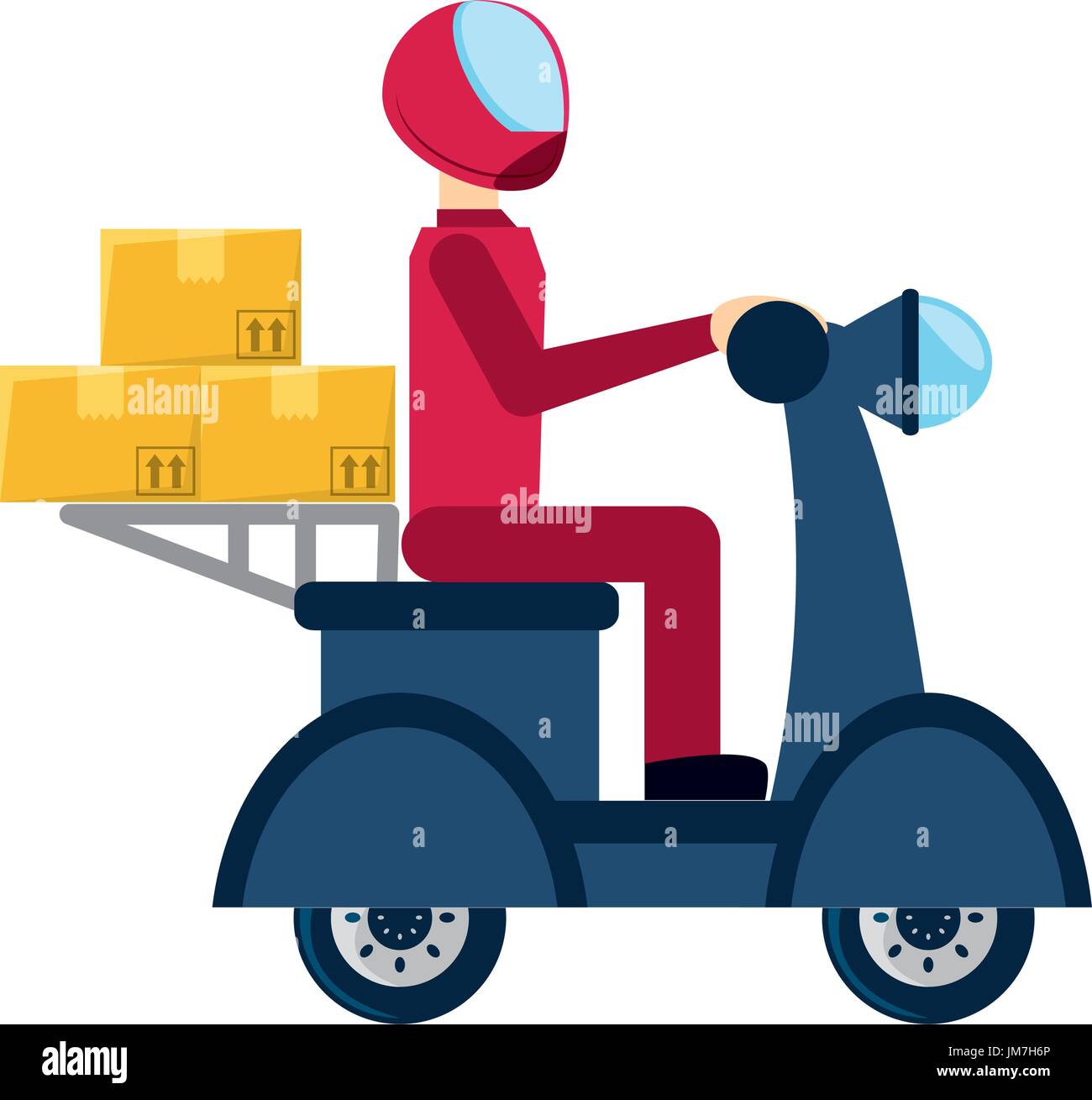 Motorcycle courier vehicle Stock Vector Image & Art - Alamy