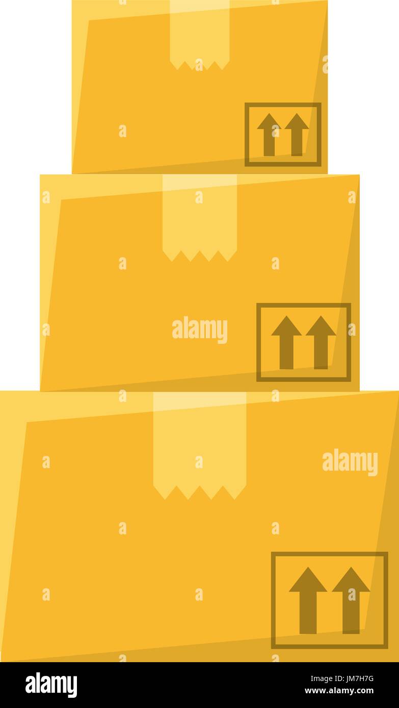 Delivery box cardboard Stock Vector Image & Art - Alamy