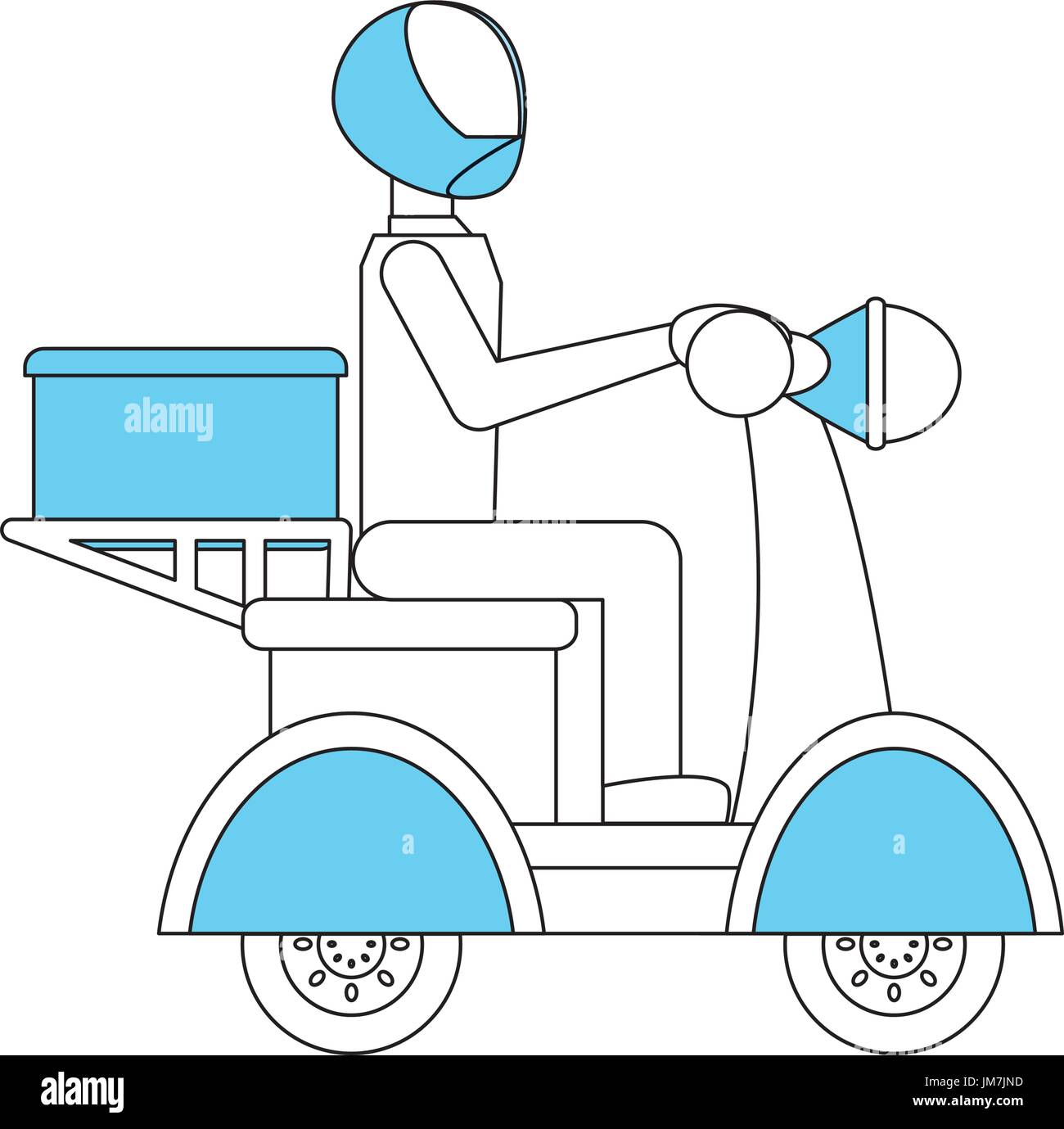 Motorcycle courier vehicle Stock Vector Image & Art - Alamy