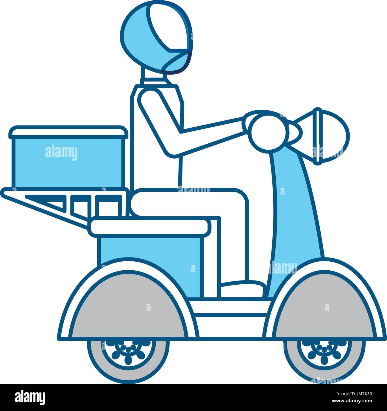 Motorcycle courier vehicle Stock Vector Image & Art - Alamy
