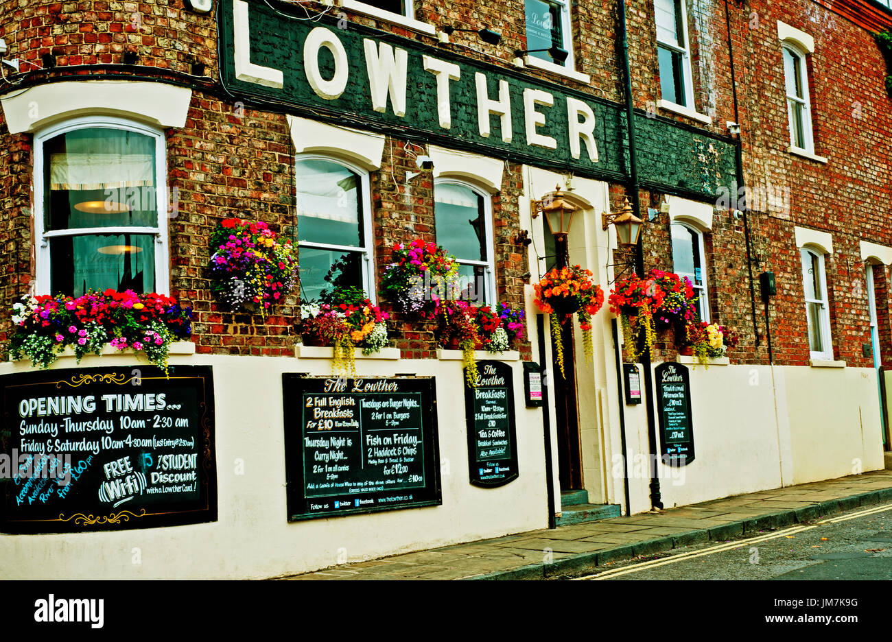 The Lowther Inn, Friars Terrace, York Stock Photo - Alamy