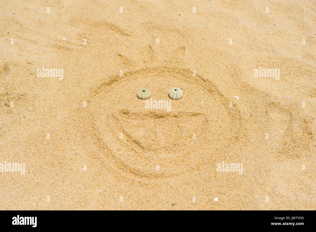 Face shape in sand hi-res stock photography and images - Alamy