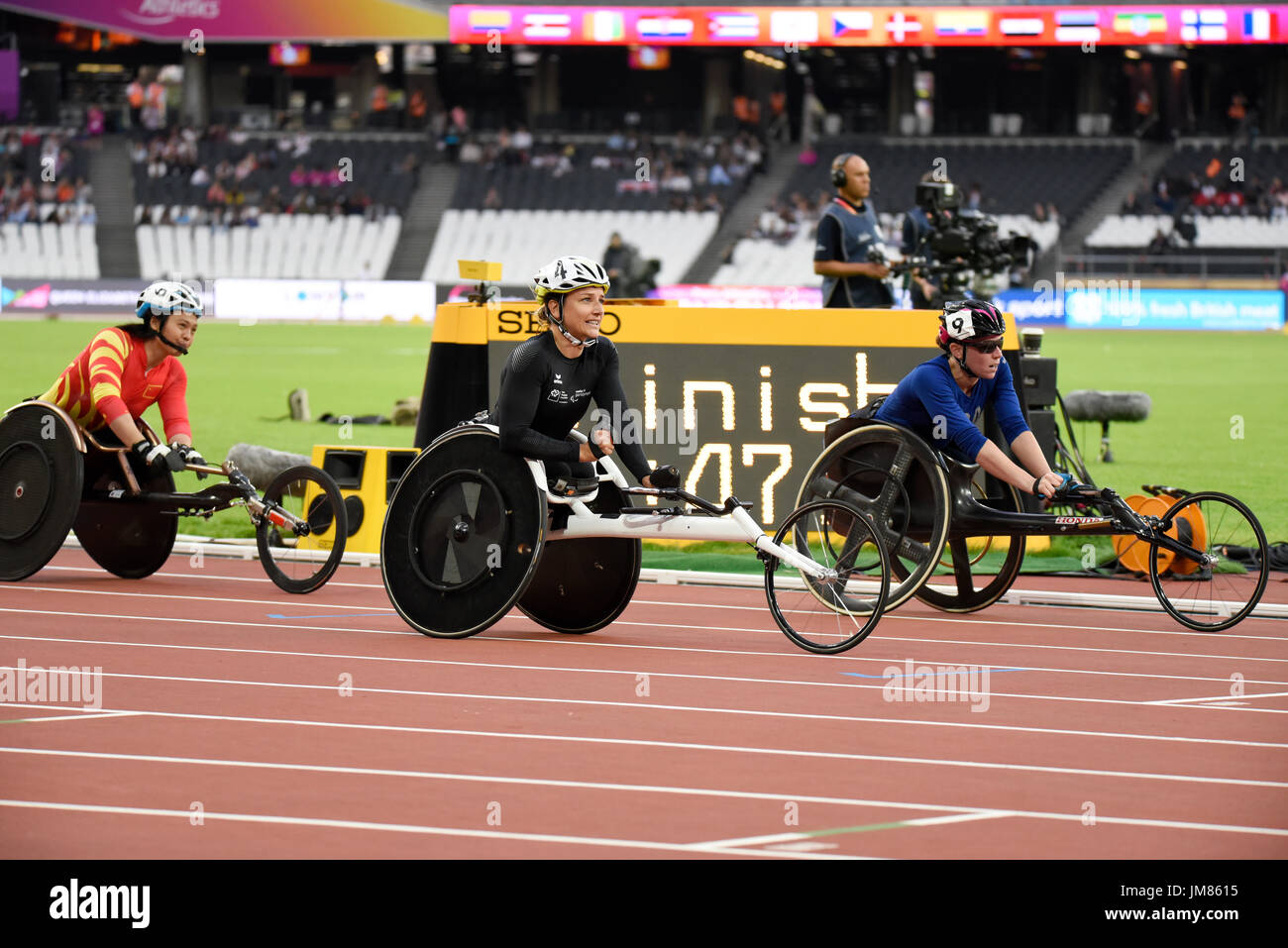 Amanda McGrory, Manuela Schaer and Jing Ma competing in the World Para ...