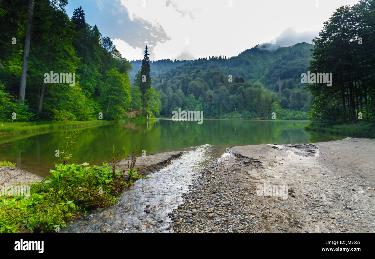 Landscape view of Karagol (Black lake) a popular destination for ...