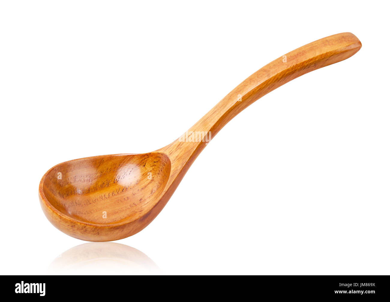 Wooden ladle isolated on white background, Save clipping path Stock ...