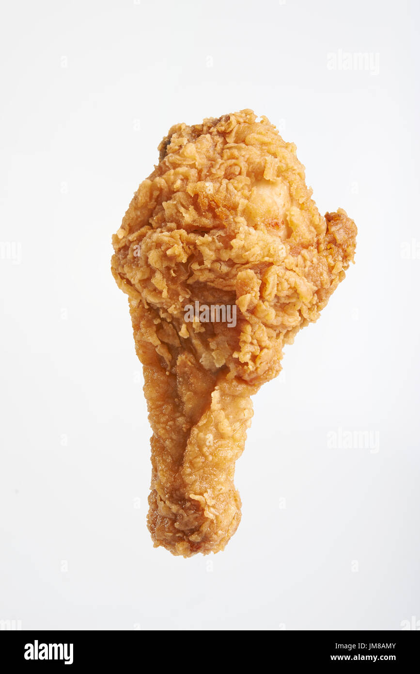 vertical fried chicken drumsticks isolated on white background Stock ...