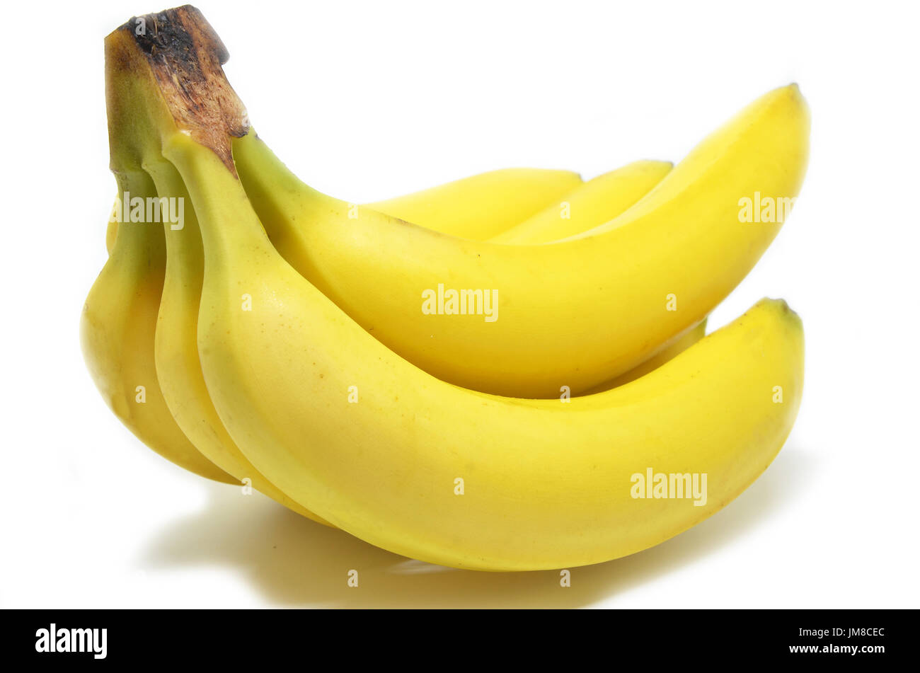 Ripe yellow banana isolated on white background Stock Photo - Alamy