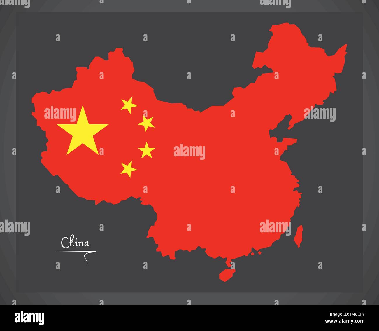 China map poster Stock Vector Images - Alamy