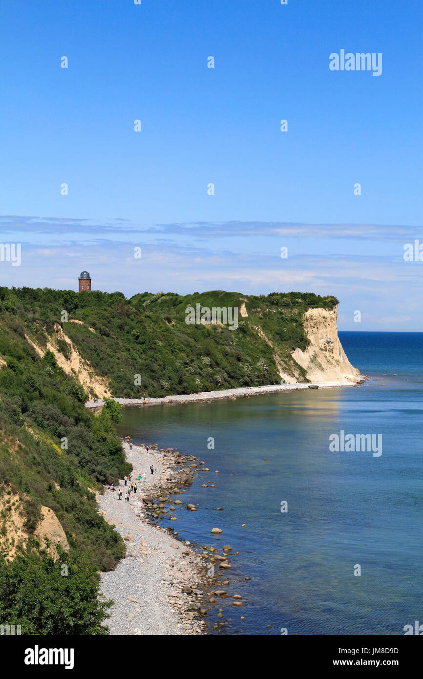 View of Cape Arkona and its old lighthouse, Ruegen Island, Mecklenburg ...
