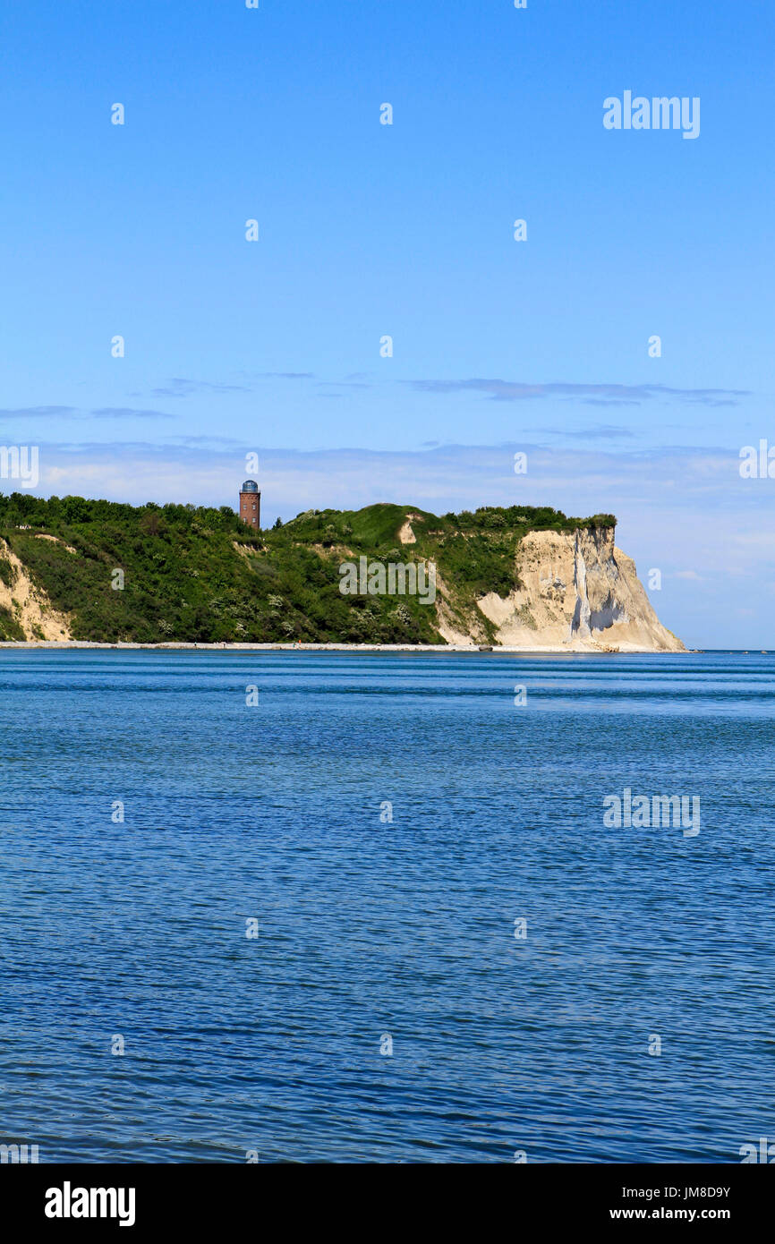 View of Cape Arkona and its old lighthouse, Ruegen Island, Mecklenburg ...