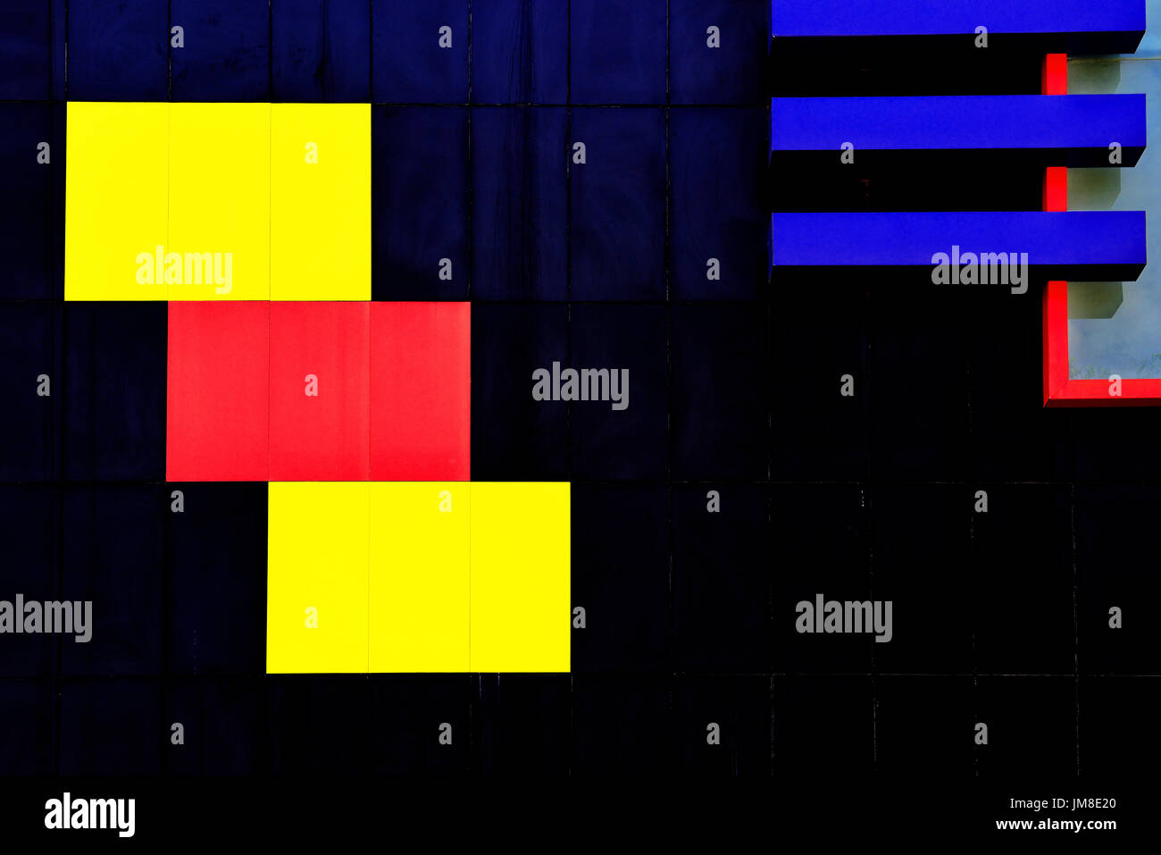 Cambodia Siem Reap coloured diagonal block design red yellow blue Stock ...