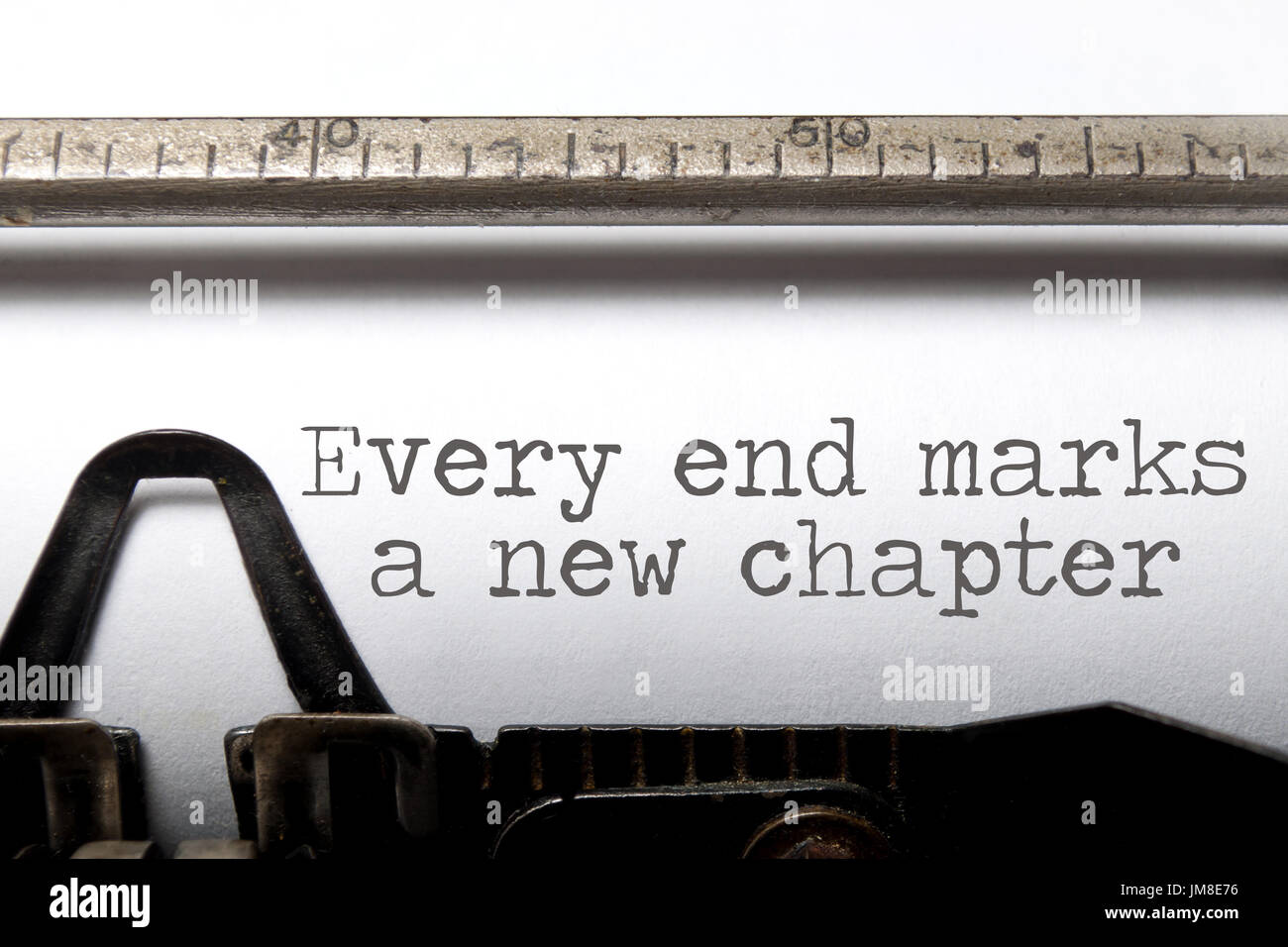 Every end marks a new chapter motivational saying printed on a ...
