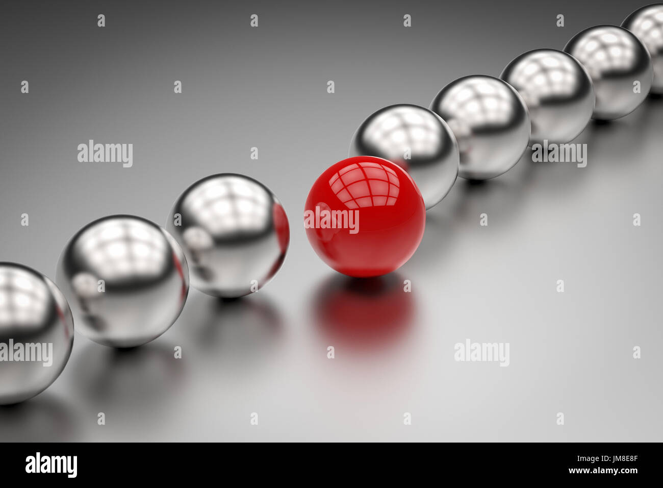 leadership concept with red ball Stock Photo - Alamy
