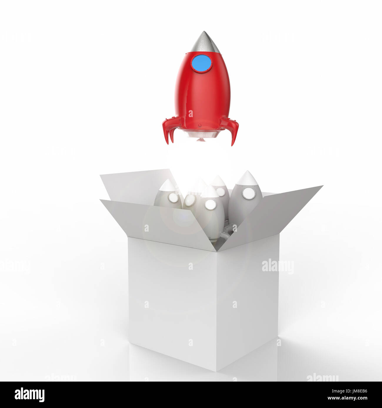 space shuttle launch out of the box Stock Photo - Alamy