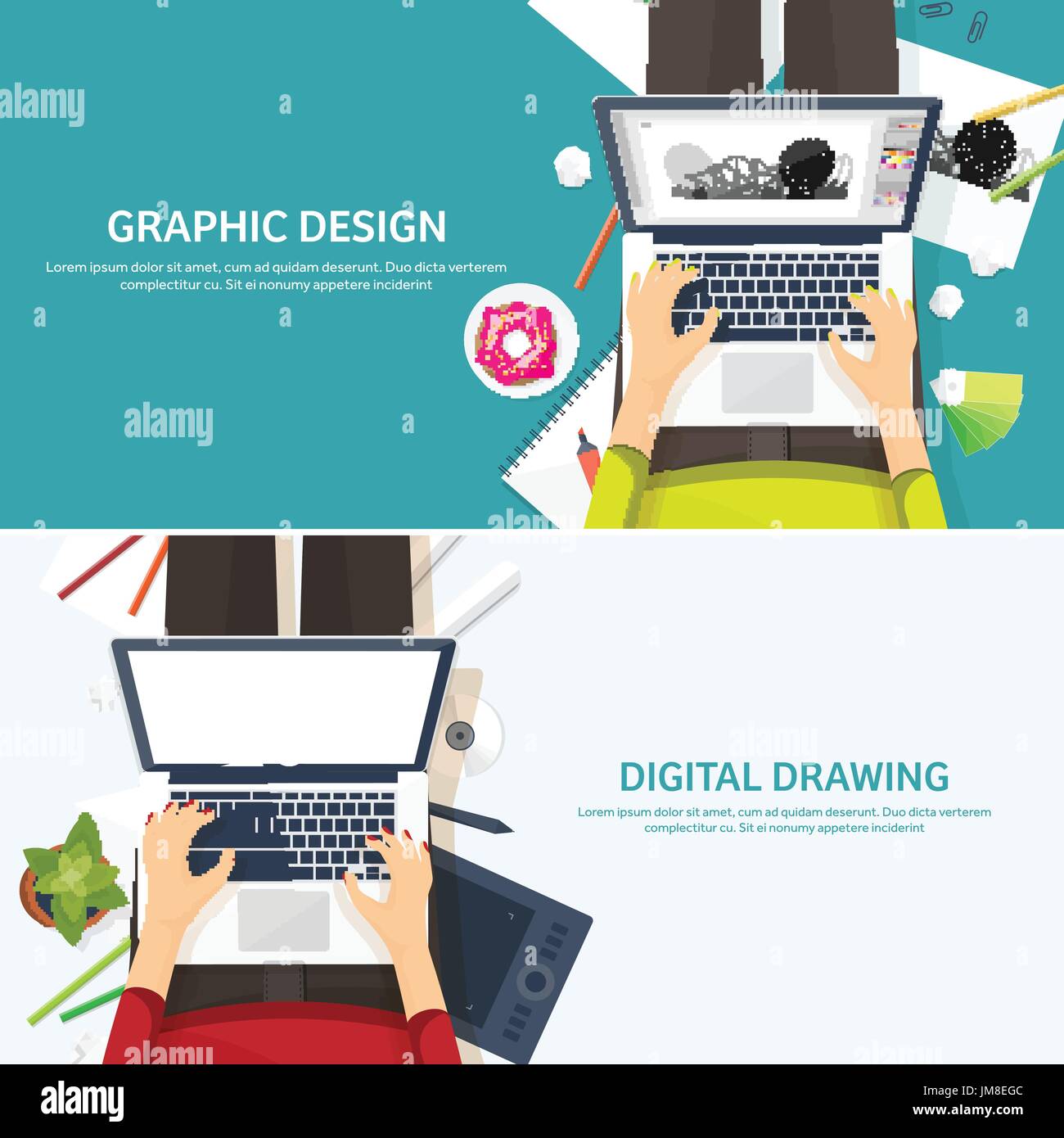 Graphic web design. Drawing and painting. Development. Illustration ...