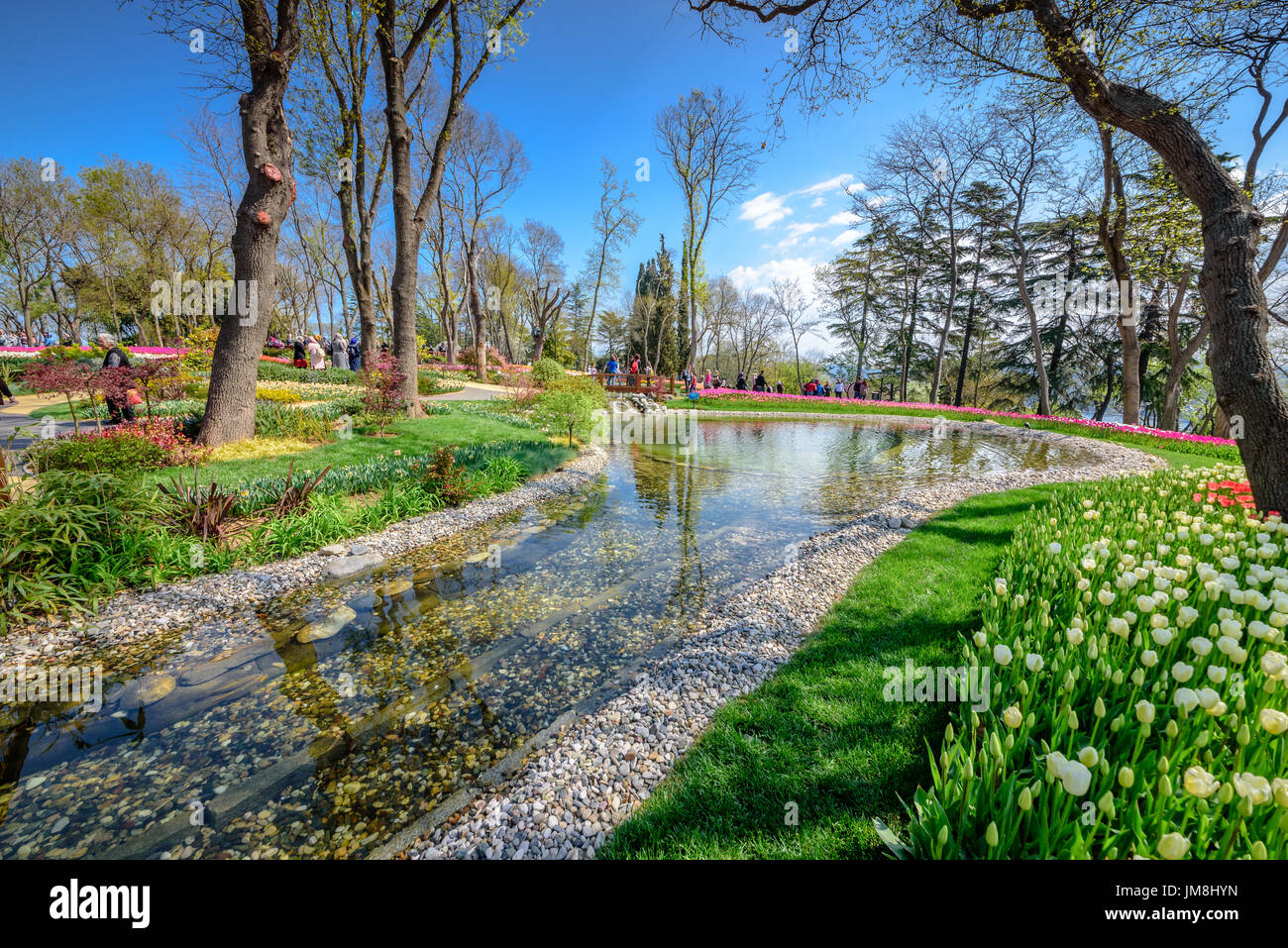 Traditional Tulip Festival in Emirgan Park, a historical urban park ...